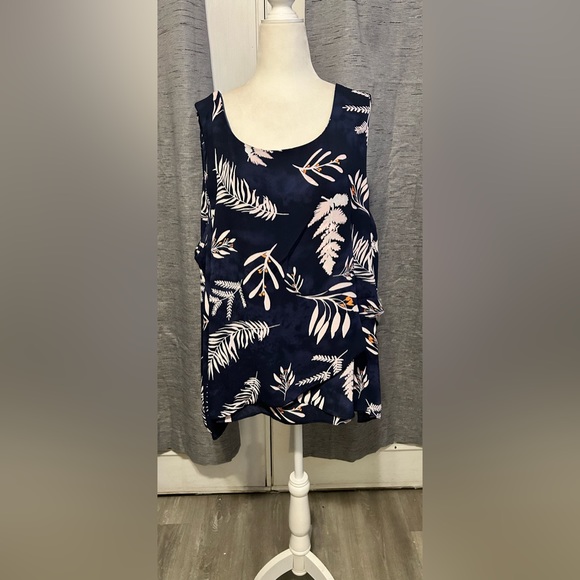 Peter Nygard | Tops | Nygard Plus Collection Womens Sleeveless Navy ...